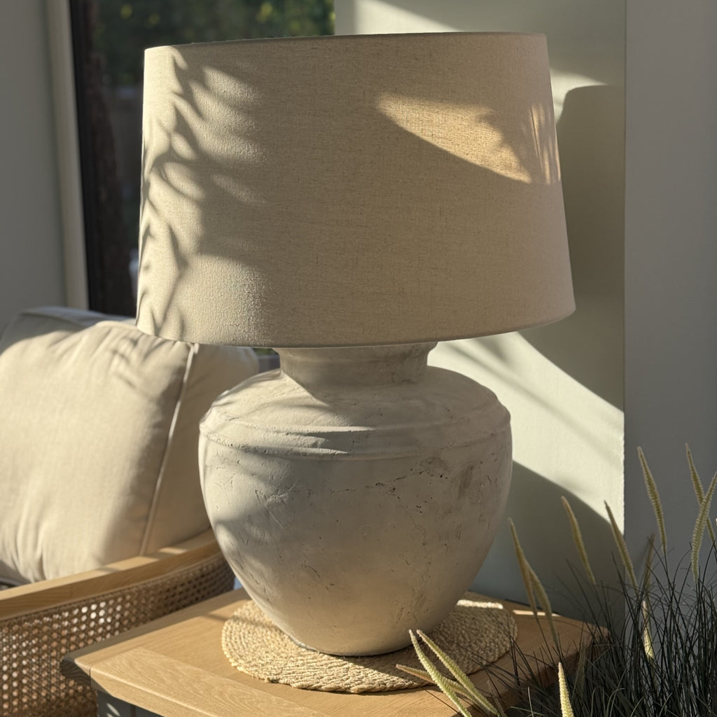 The Juliana Stone Lamp with Shade – Mulberry Barn Living